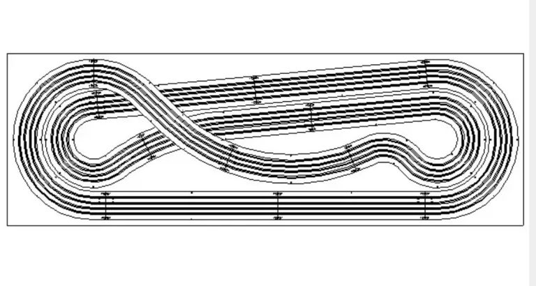 4' x 12' "DENNY'S LAYOUT" 4 LANE TRACK KIT WITH RAIL INSTALLED FOR FREE ...