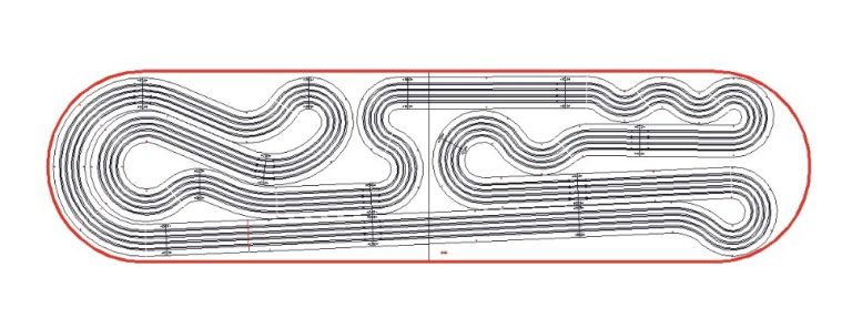 4' x 16' "GAME CHANGER" 4 LANE TRACK KIT WITH RAIL INSTALLED FOR FREE ...