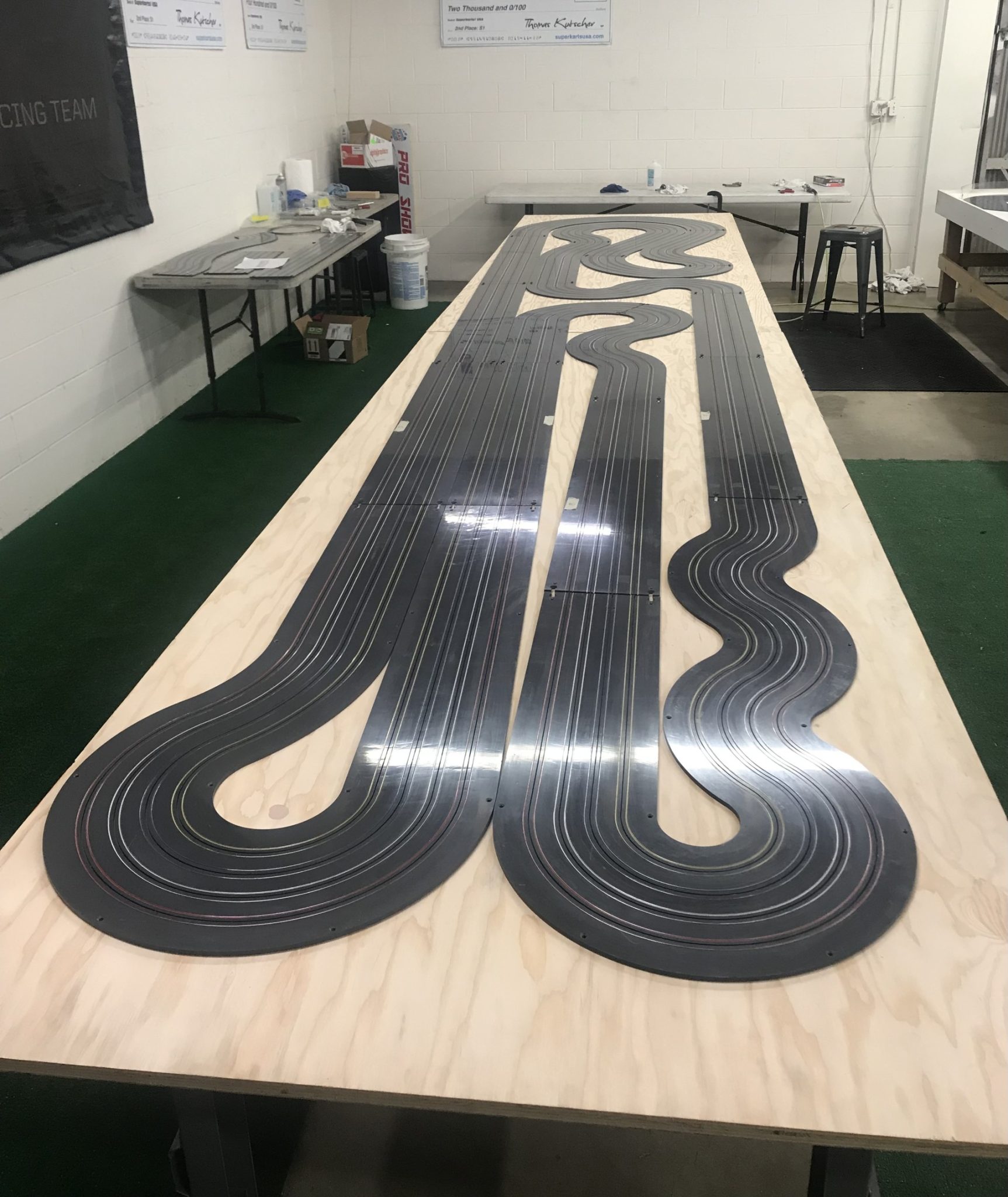 4' x 20' "GAME CHANGER" 4 LANE TRACK KIT WITH RAIL INSTALLED FOR FREE ...