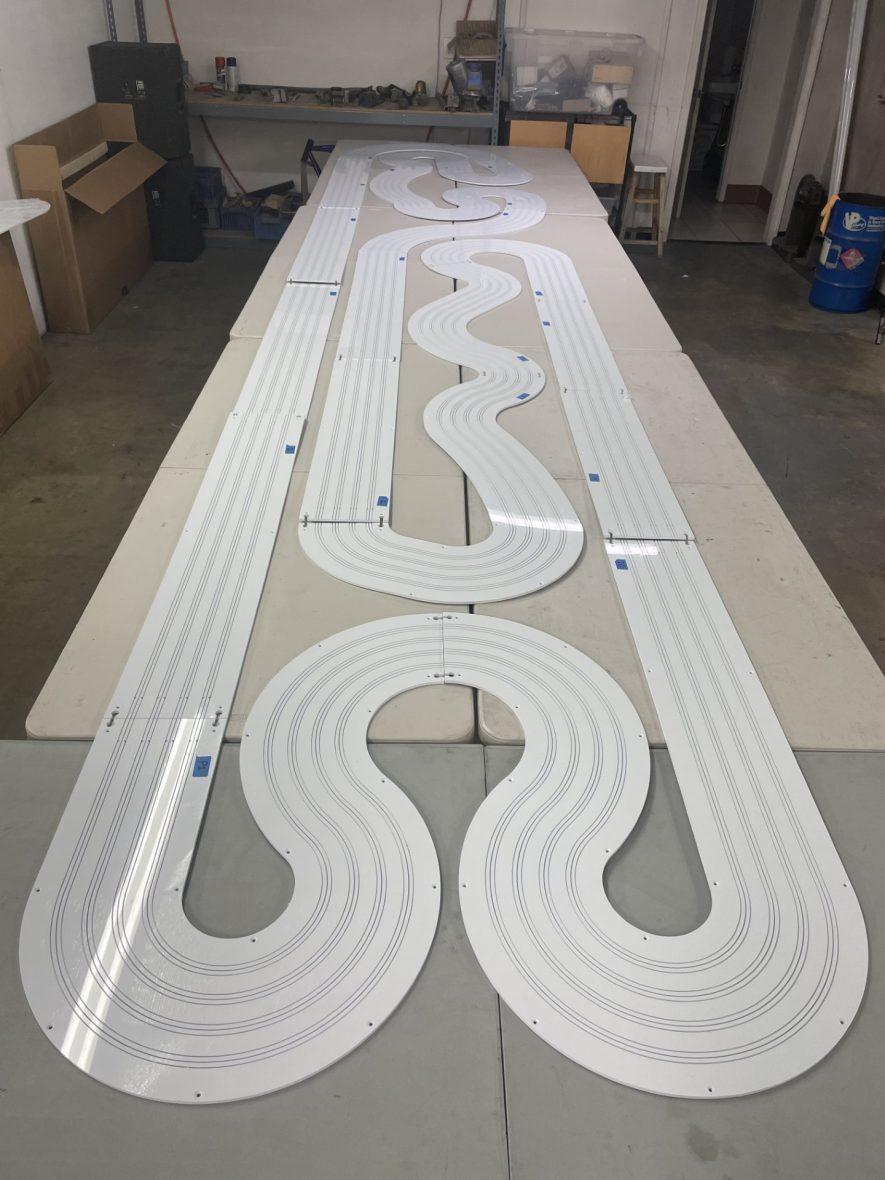 (c) 4' x 20' "VENOM KING" 4 LANE TRACK KIT (Sintra PVC) | Musgrave Racing